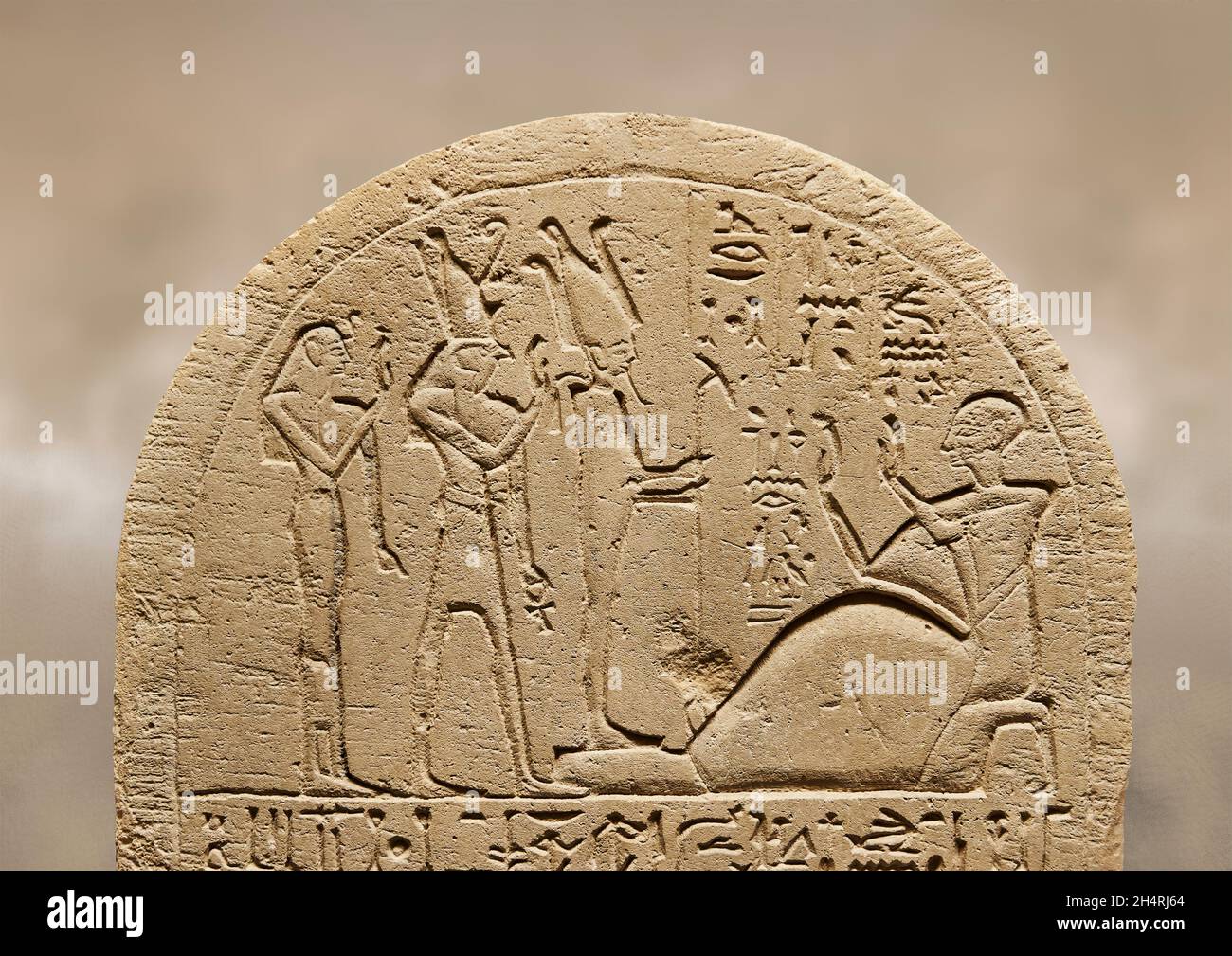 Ancient Egyptian stele of Ounennefer with perhaps Isis, 1200-1194 BC ...
