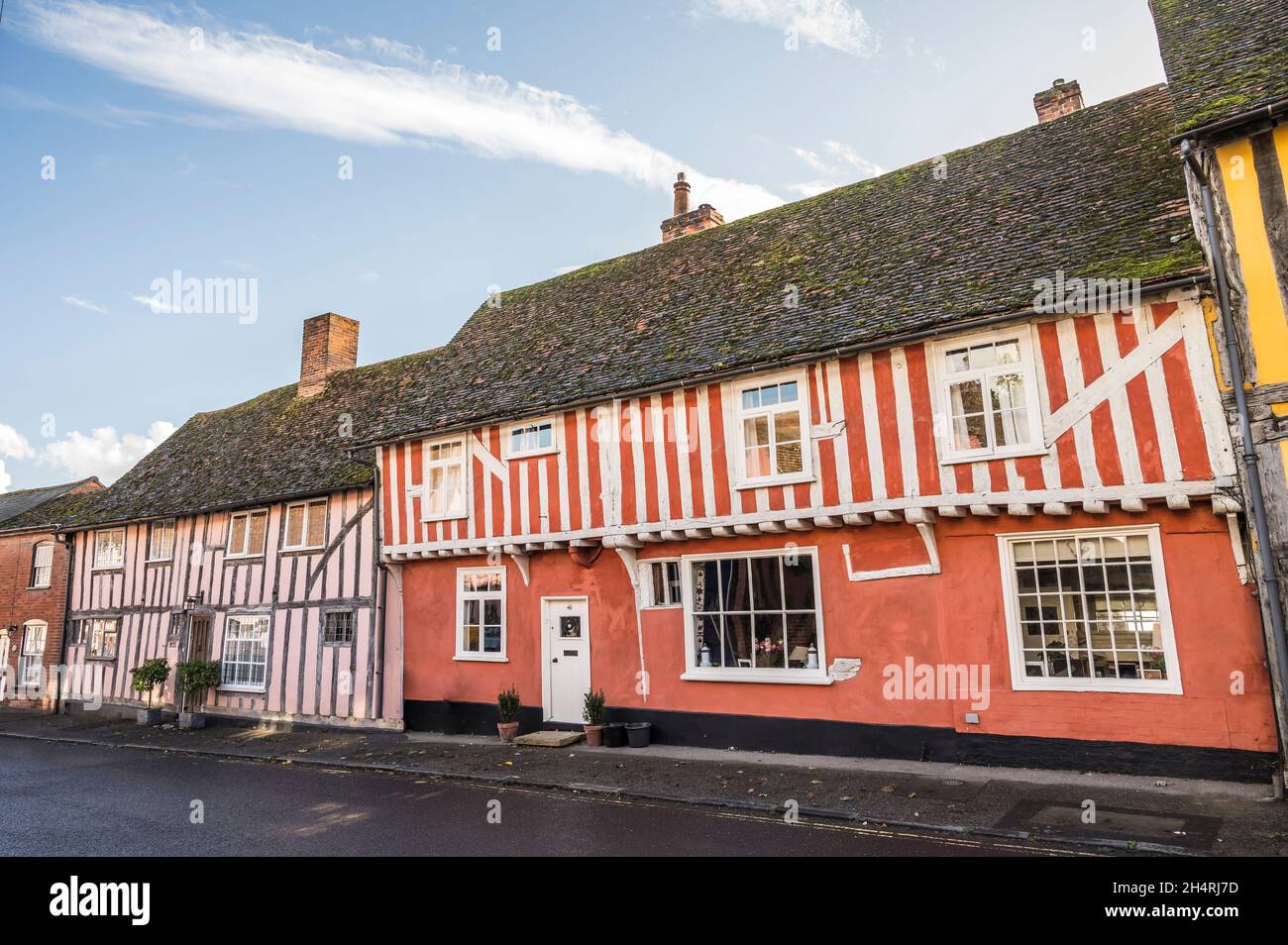 Street scenes of the medieval timber framed buildings in and around the ...
