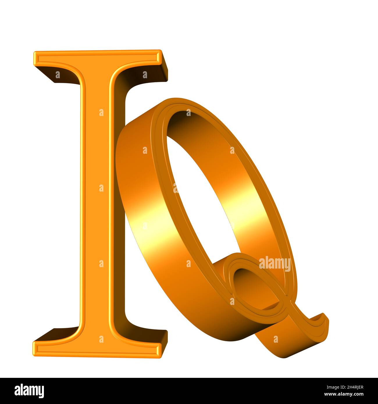 IQ,Intelligence quotient, 3D-Illustration, against white background ...