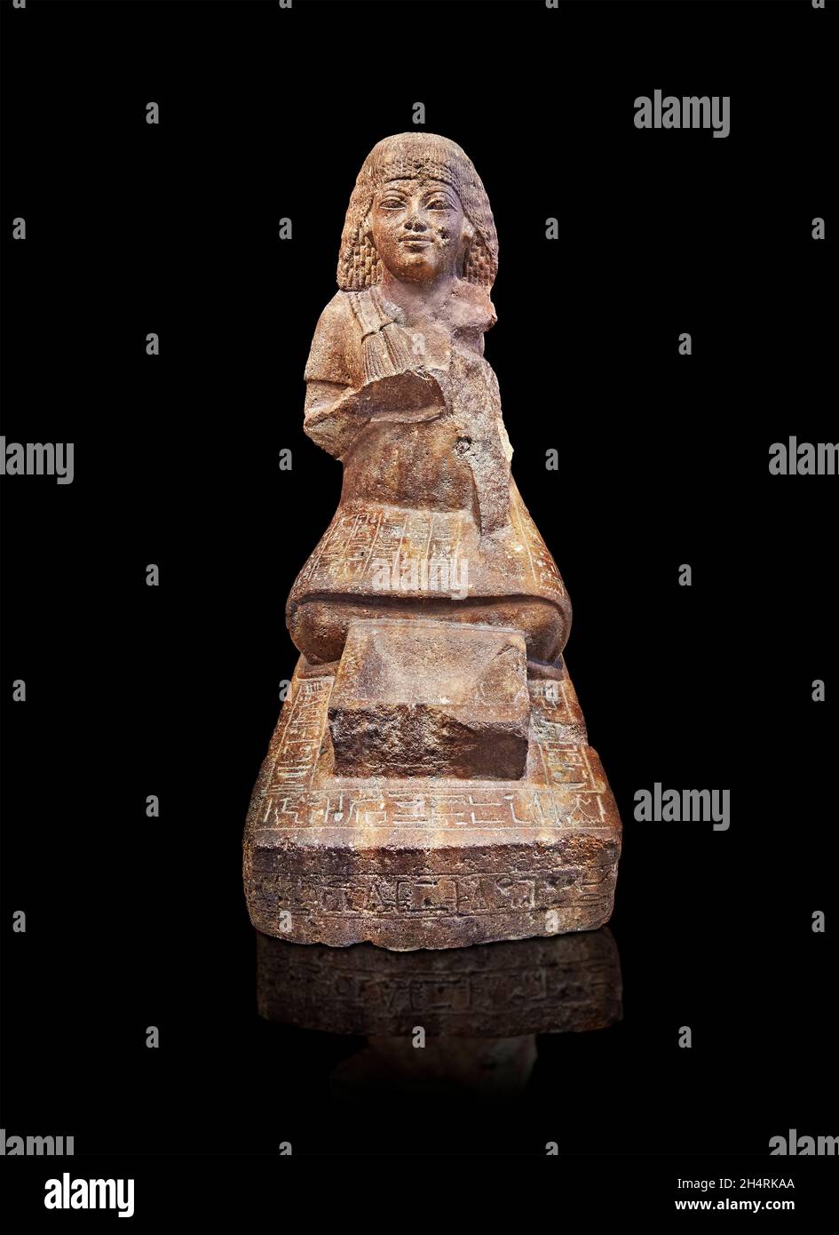 Egyptian statue sculpture of Neferrenpet, 1391-1353, 18th Dynasty ...