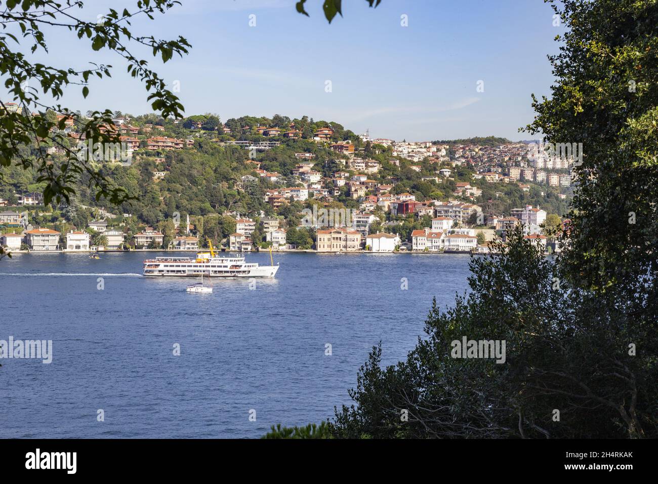 Beautiful view of the sea and buildings of Istanbul in summer Stock ...