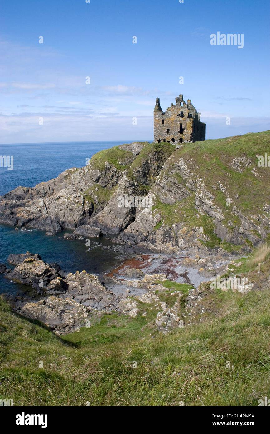 Dunskey Castle; Stranraer, Dumfries & Galloway; Scotland Stock Photo ...