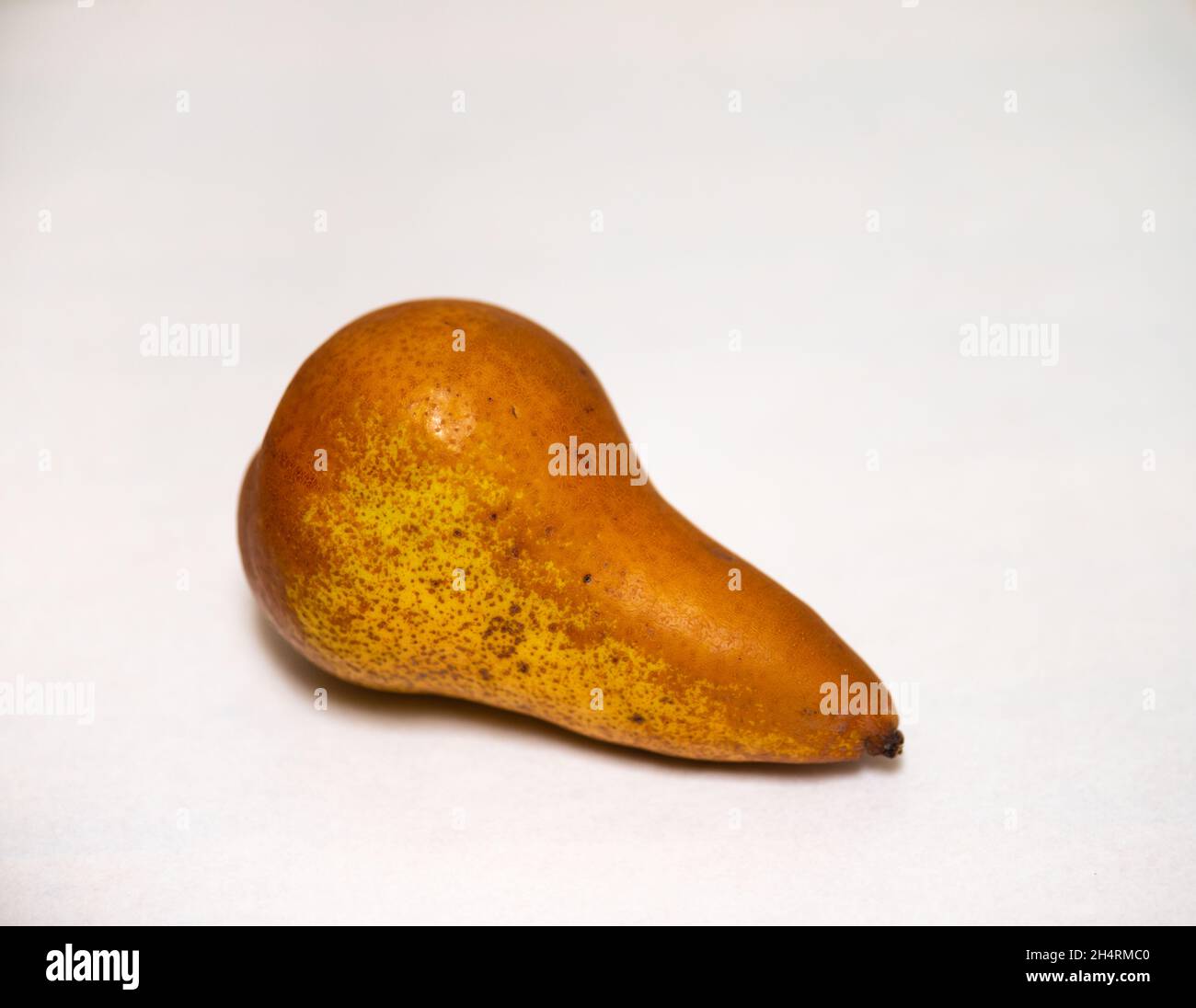 Bosc Pear on white background Stock Photo - Alamy