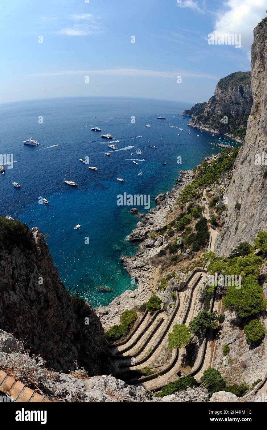 The very famous Via Krupp, a winding path that leads to the sea of the ...