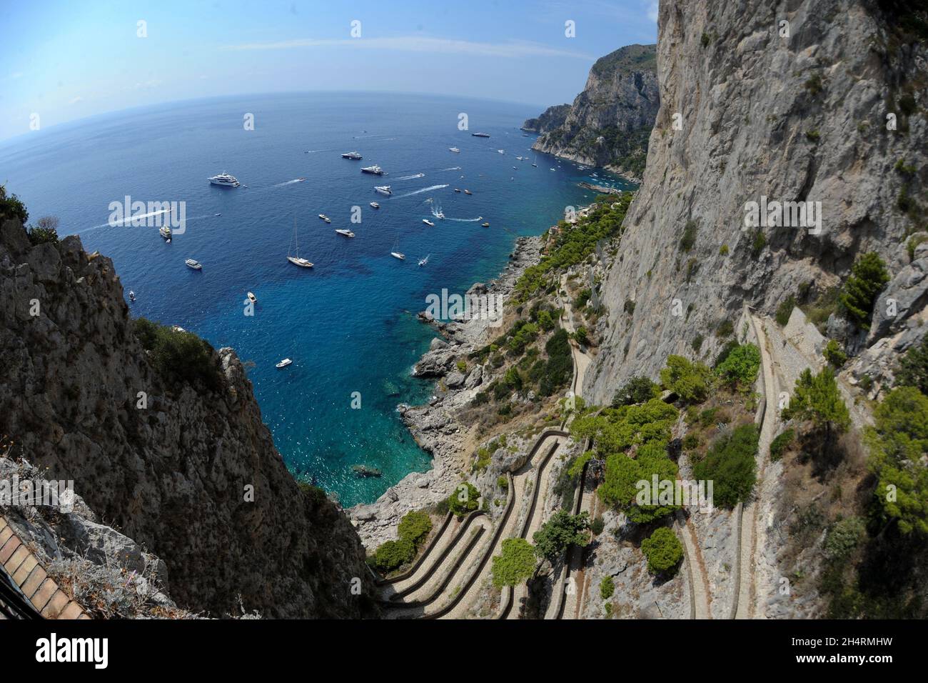 The very famous Via Krupp, a winding path that leads to the sea of the ...