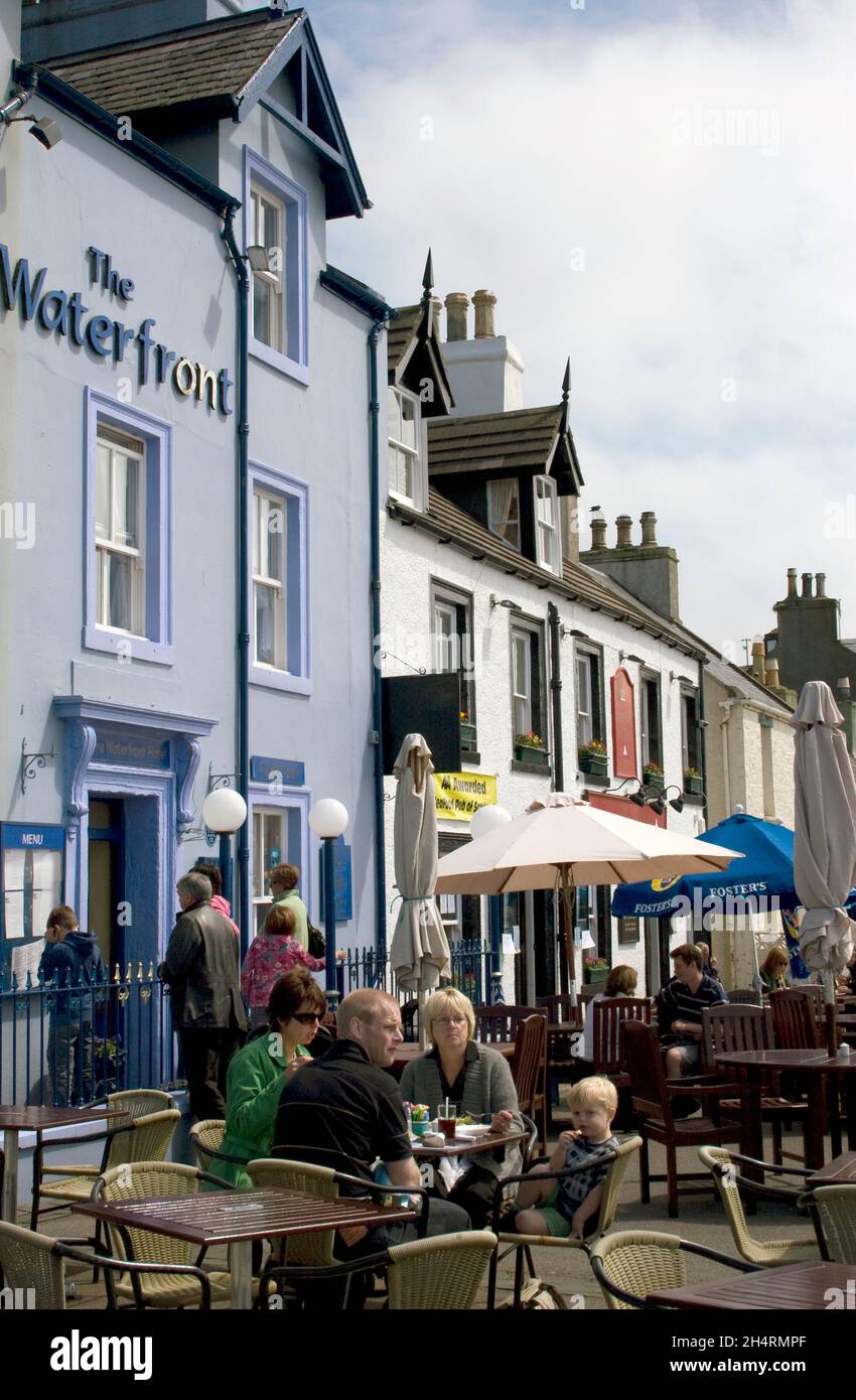 Waterfront pub, Portpatrick, Dumfries & Galloway, Scotland Stock Photo ...
