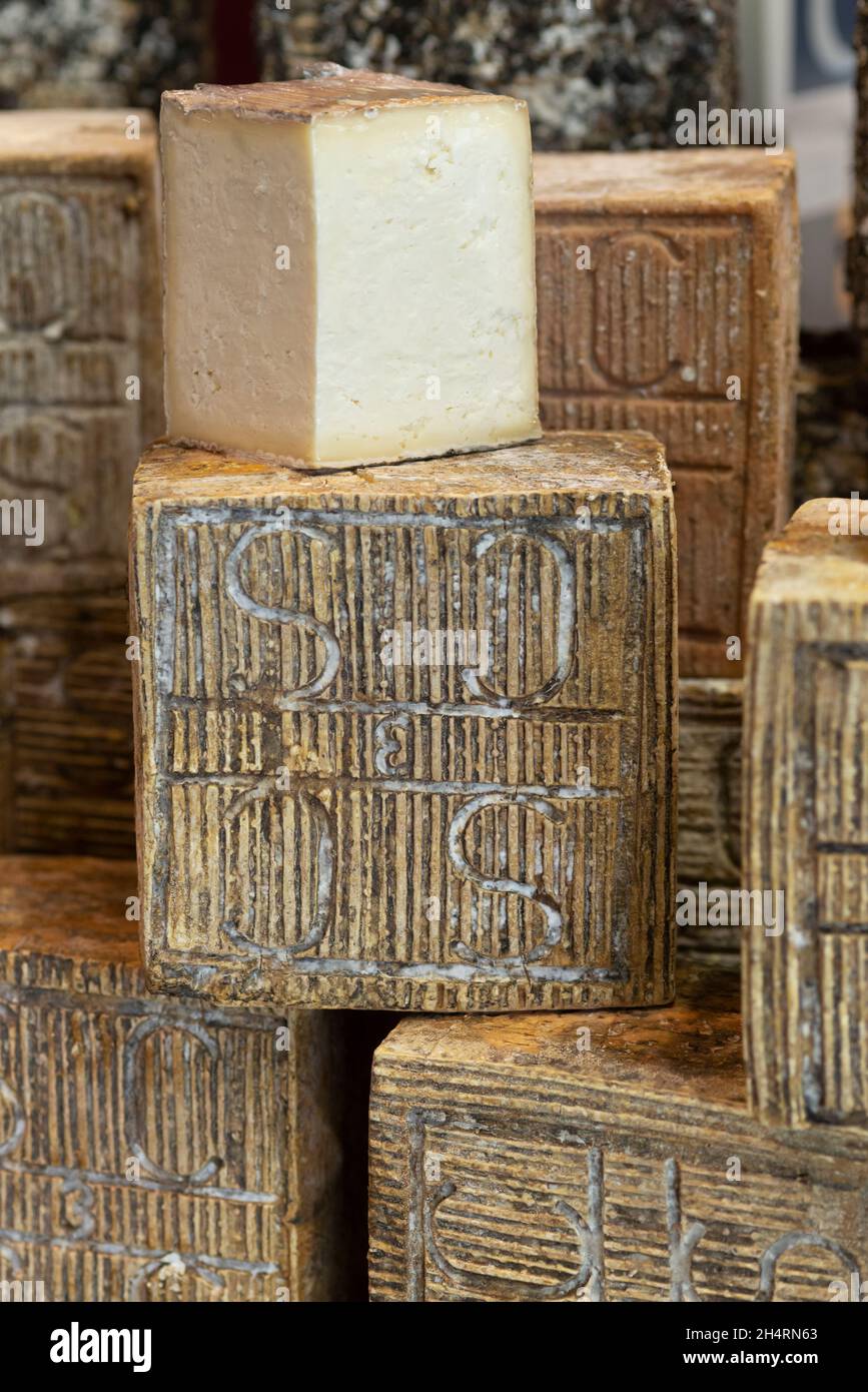 Italy, Lombardy, Crema, Salva Cremasco DOP Typical Cheese for Sale in ...