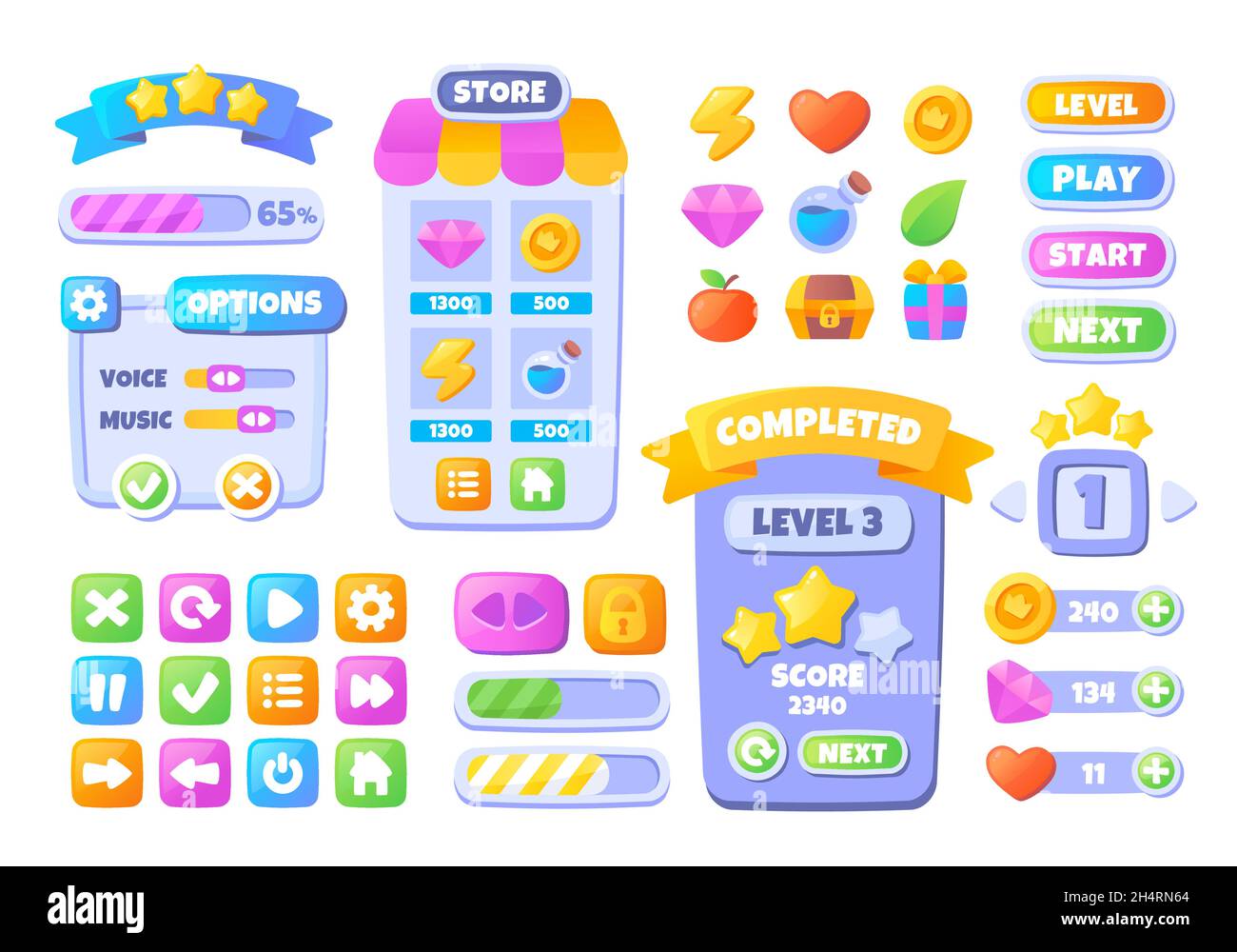 Game UI buttons Stock Vector Image & Art - Alamy Game UI buttons Stock Vector Image & Art - Alamy