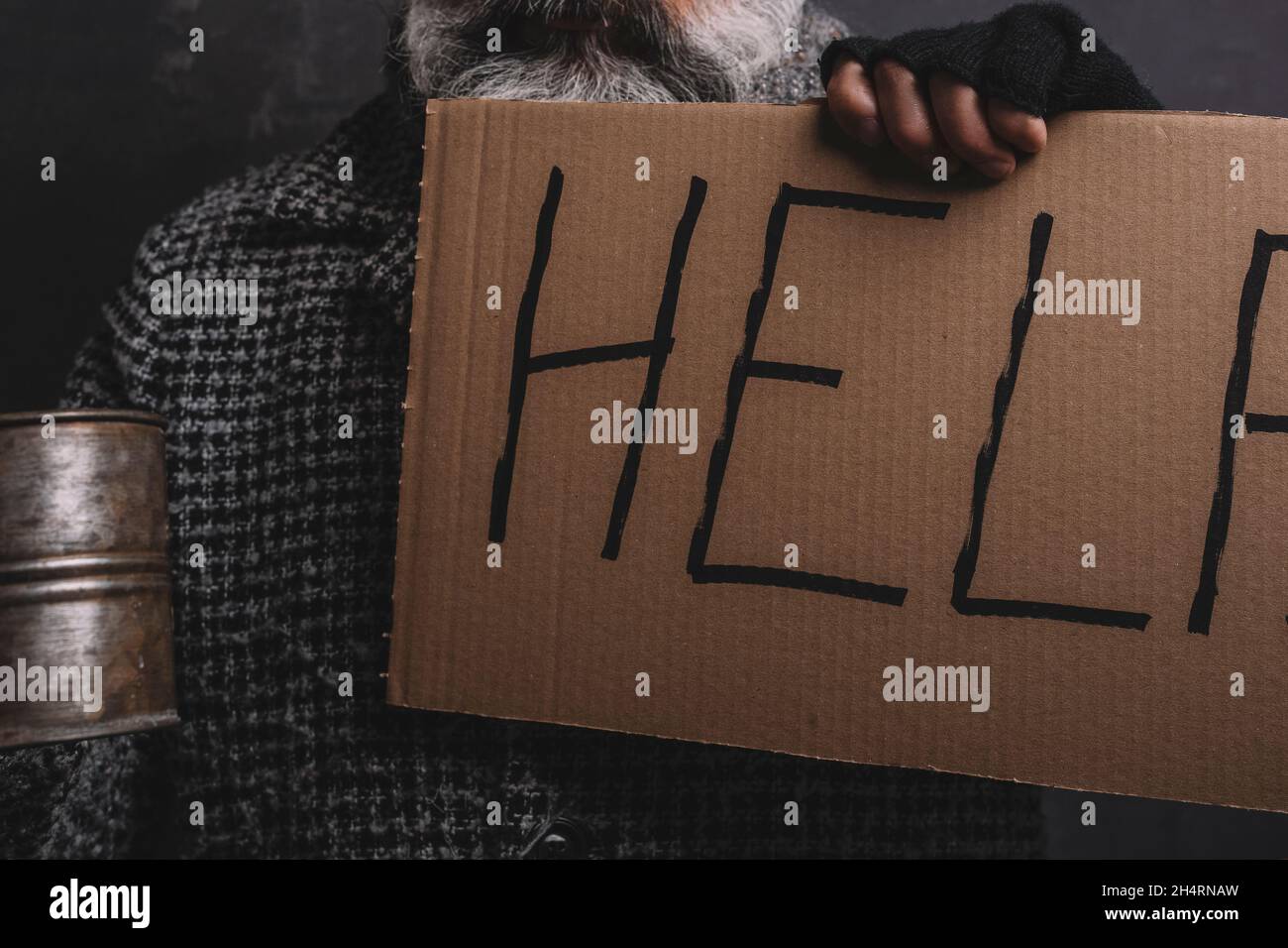 homeless man asking for help for hunger Stock Photo - Alamy