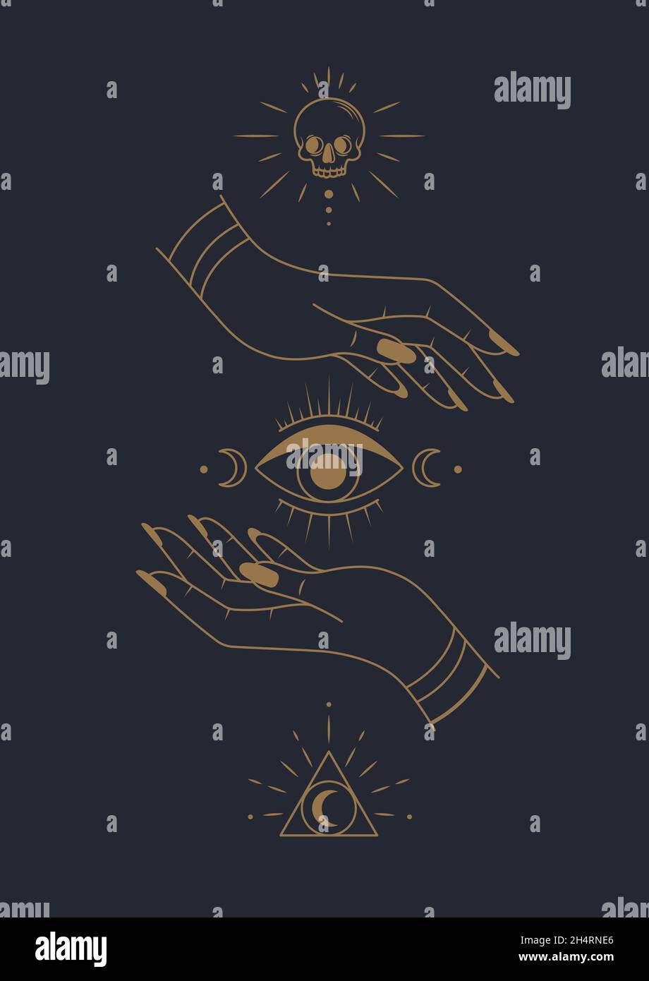 Mystical boho poster Stock Vector Image & Art - Alamy