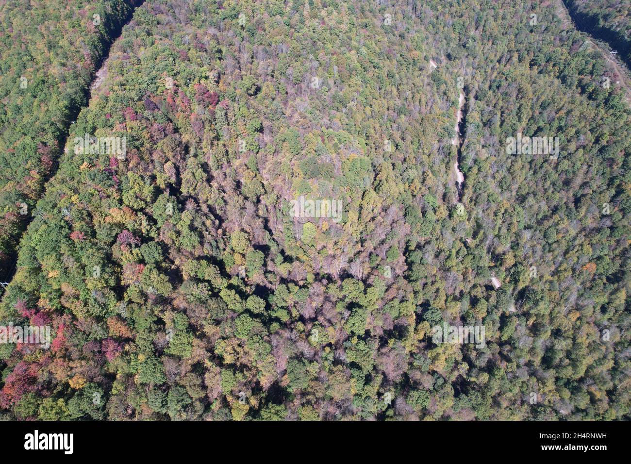 Aerial Appalachian mountain peak in West Virginia Stock Photo - Alamy