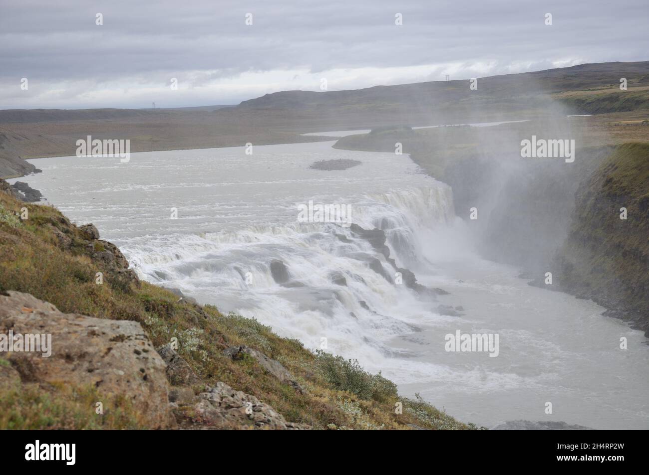Golden Falls, Hvítá River, South-West Iceland Stock Photo - Alamy