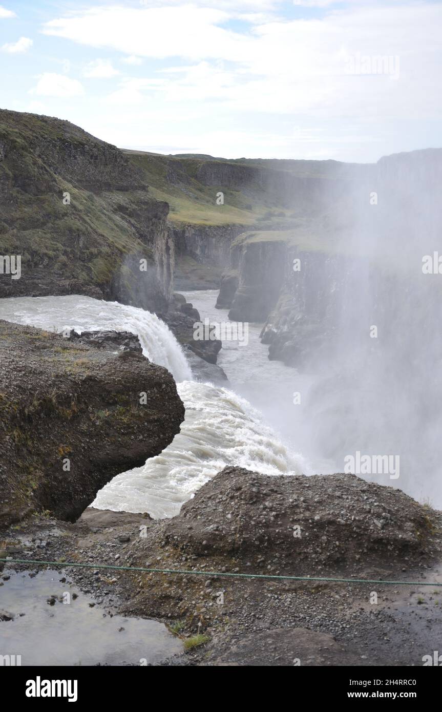 Golden Falls, Hvítá River, South-West Iceland Stock Photo - Alamy