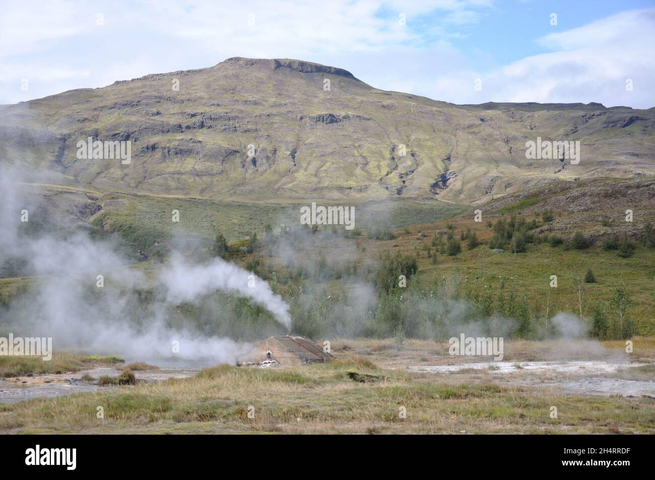 Geothermal Energy Geyser Steam Iceland High Resolution Stock ...