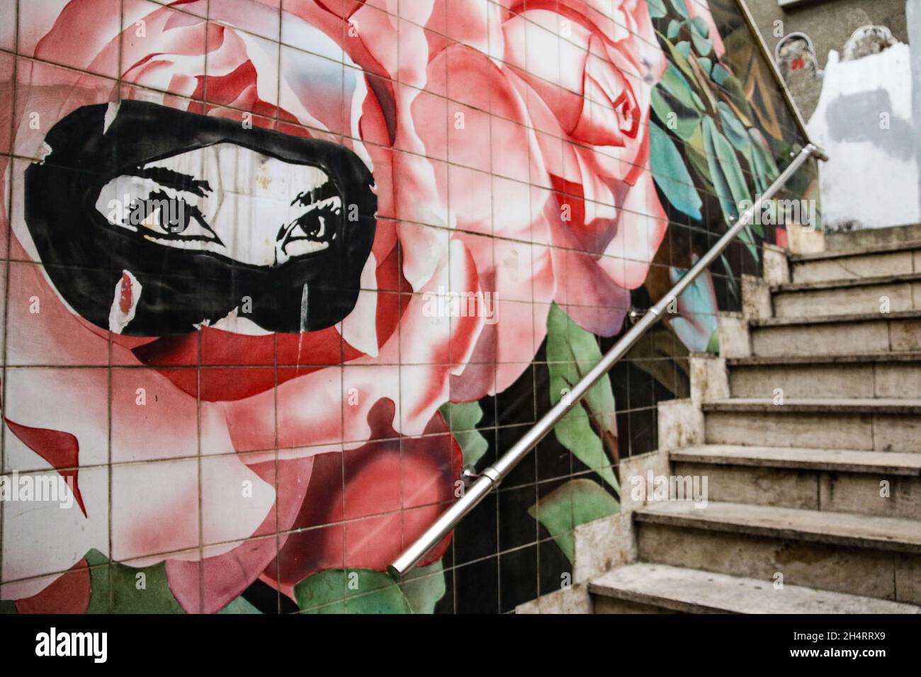 Graffiti is an art that is usually banned in Iran. Artists draw their ...
