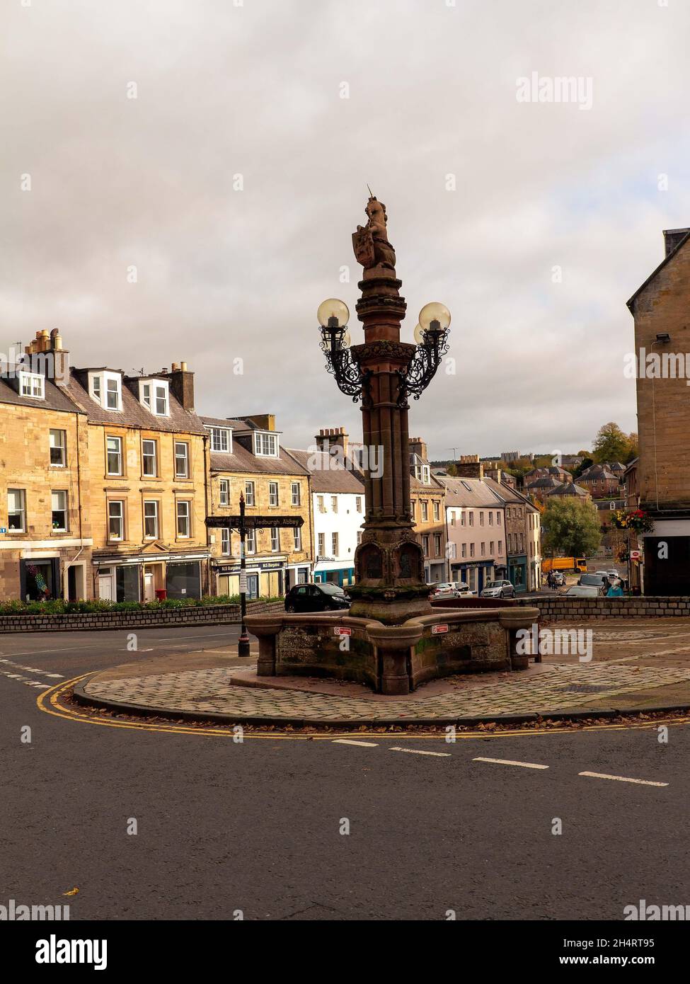The Jubilee fountain in Jedburgh, Scottish Borders, Scotland, UK Stock ...