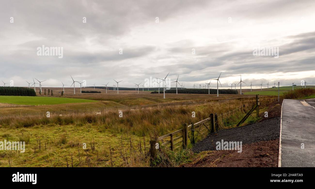 Toddleburn Wind Farm in the Scottish Borders of Scotland UK Stock Photo ...