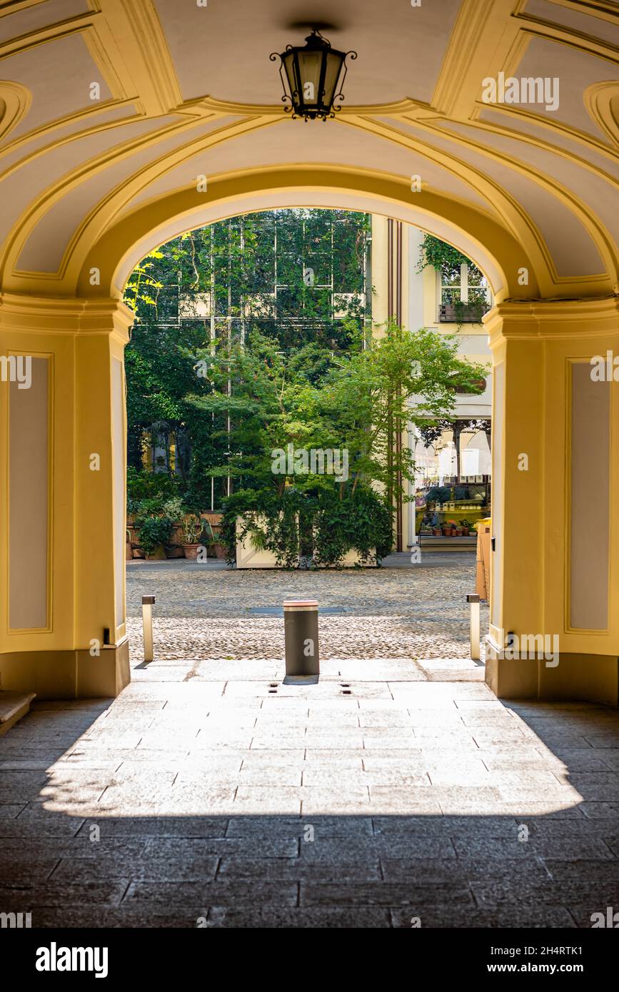 Typical stately patio, Turin, Italy Stock Photo - Alamy