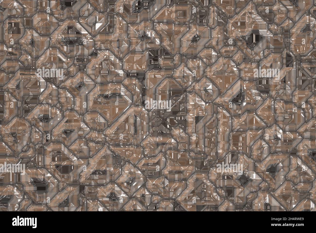 artistic orange electronic crystal pattern computer art background ...
