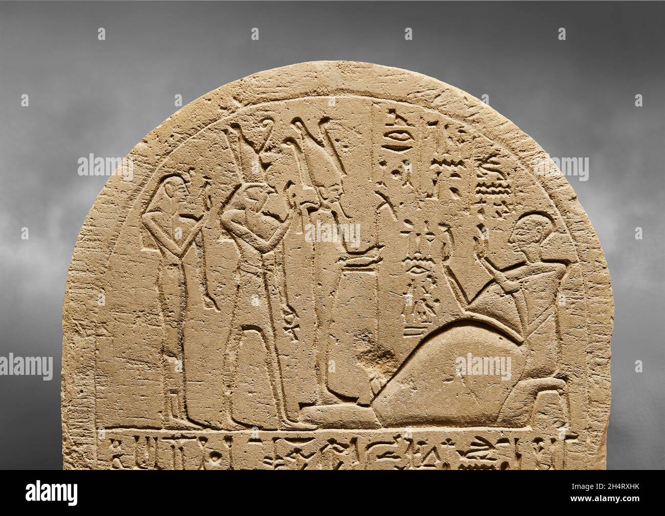 Ancient Egyptian stele of Ounennefer with perhaps Isis, 1200-1194 BC ...