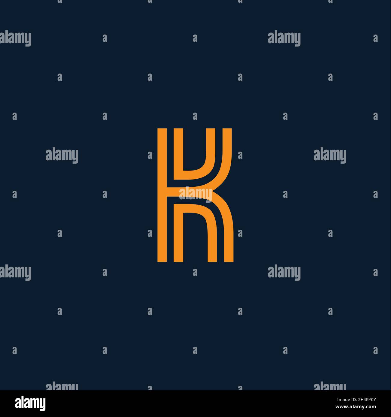 Initial Letter K Logo with Creative Modern Business Typography Vector ...