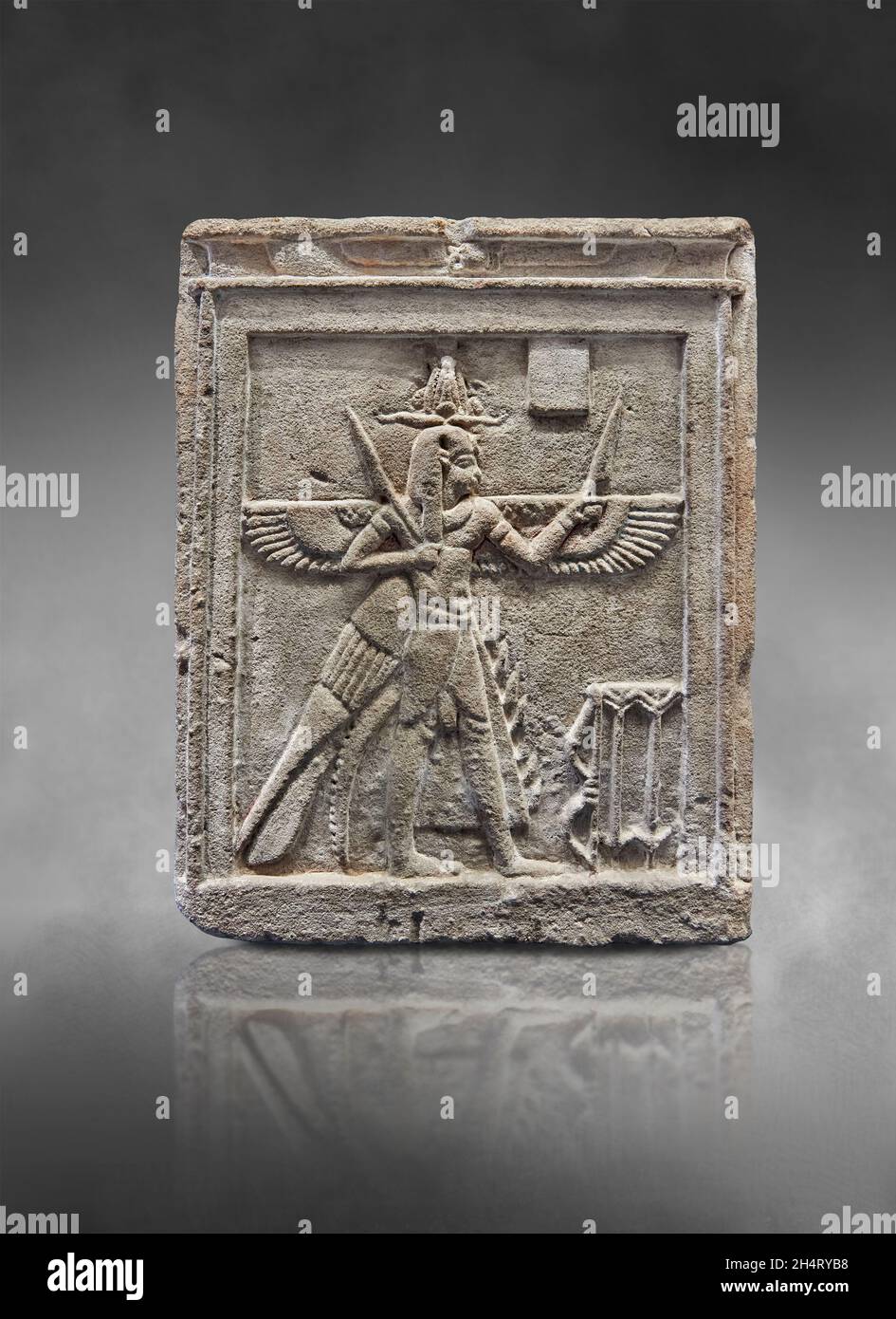 Ancient Egyptian stele of a king, 664-332 BC, Ptolomaic, . The Louvre ...