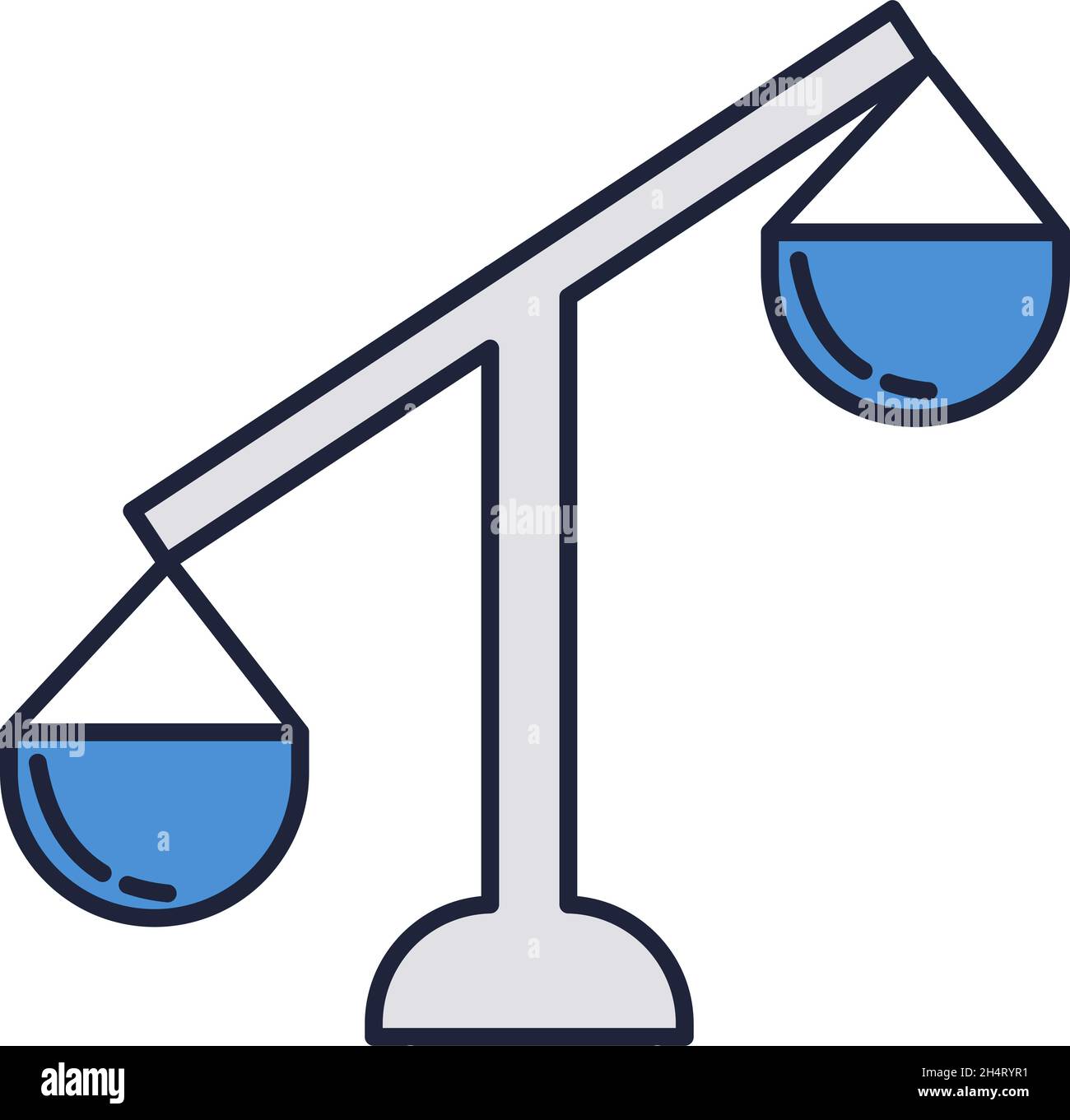 Balance scale unbalanced Cut Out Stock Images & Pictures - Alamy