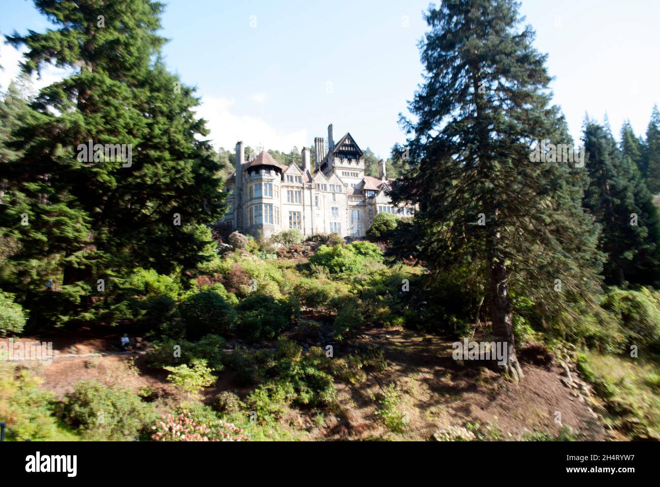 Cragside House and rockery, Rothbury, Northumberland, England, UK ...