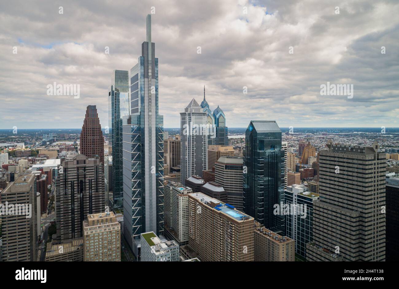 Philadelphia Skyline with Downtown Skyscrapers and Cityscape ...