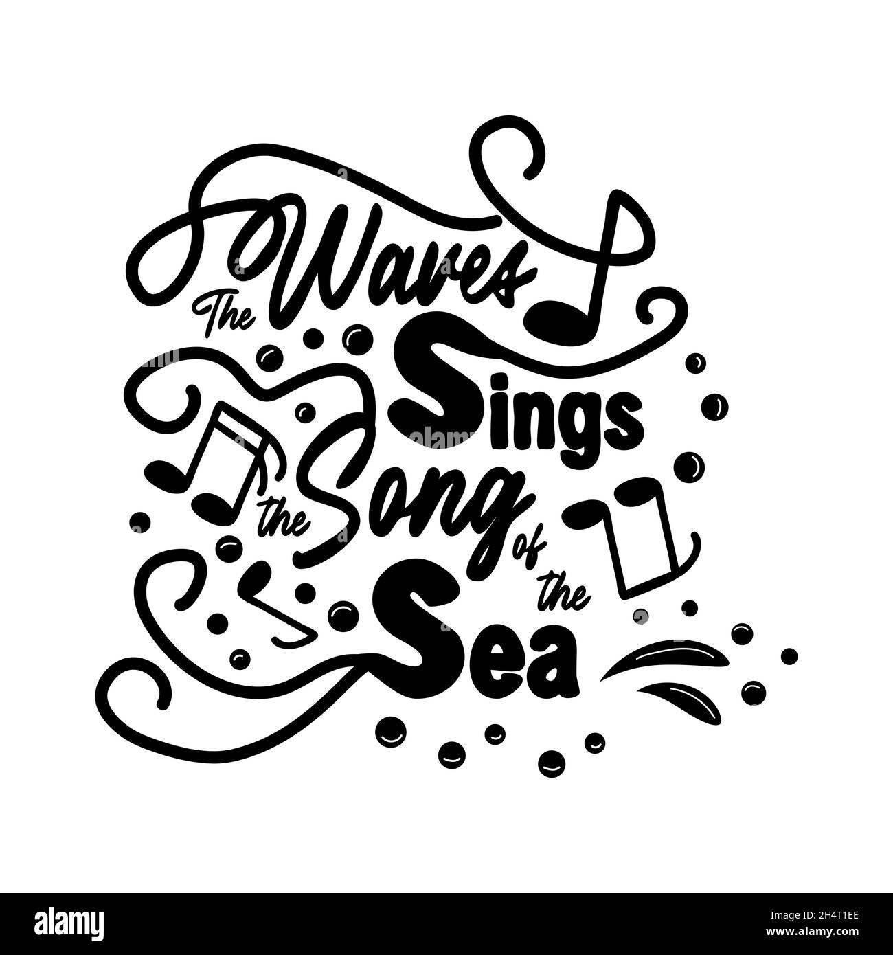 The waves sing the song of the sea. Inspirational quote about summer ...