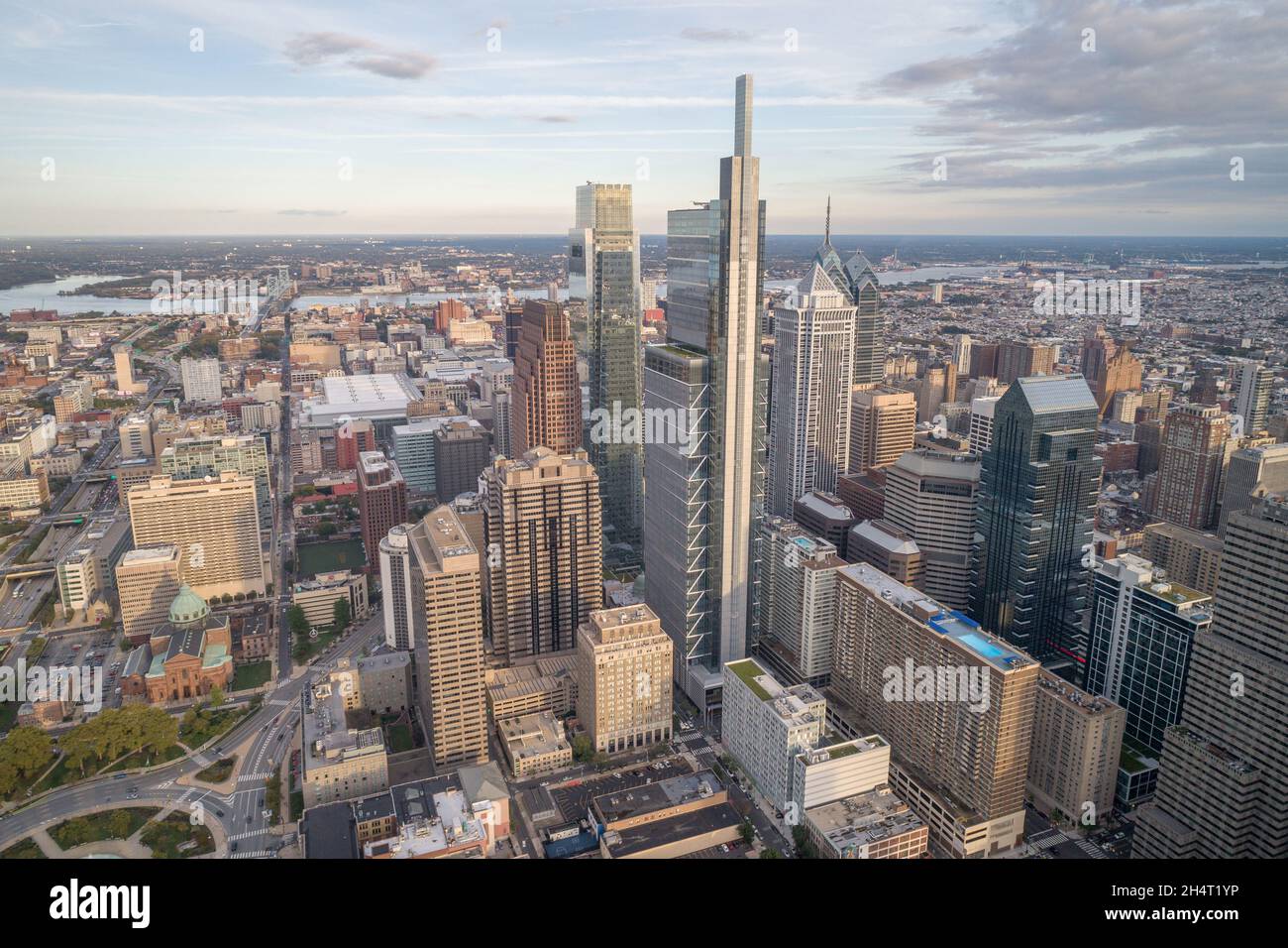 Philadelphia Skyline with Downtown Skyscrapers and Cityscape ...