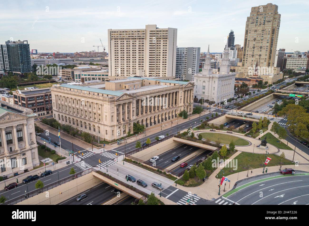 Philadelphia Skyline and Downtown. Pennsylvania. Buildings and City ...