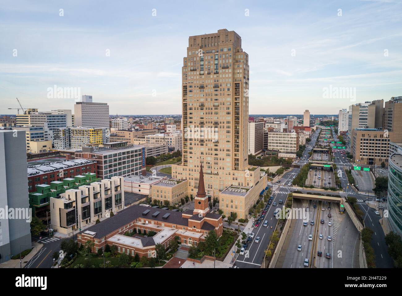 Philadelphia Skyline and Downtown. Pennsylvania. Buildings and City ...