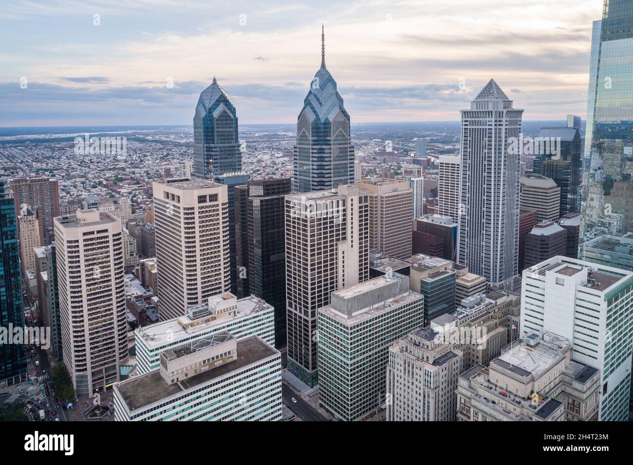Philadelphia Skyline with Downtown Skyscrapers and Cityscape ...