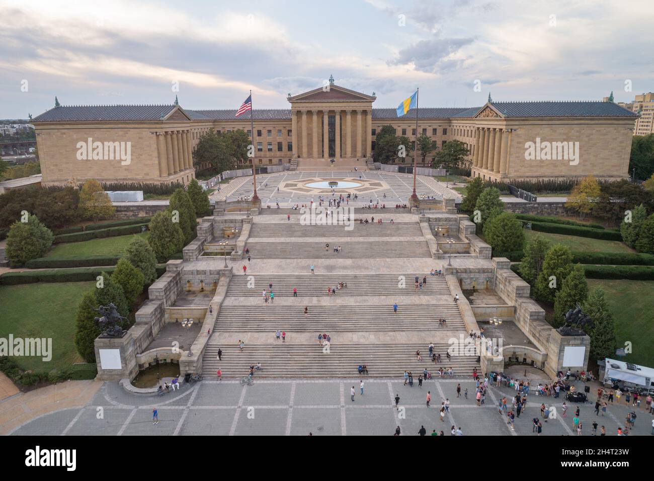 The Philadelphia Pennsylvania Museum of Art. 72 stone steps before ...