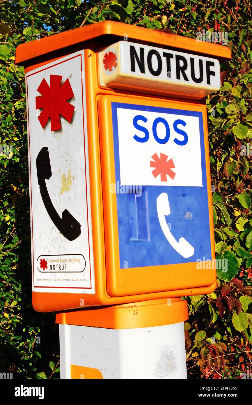 Emergency Call Pillar Stock Photo - Alamy