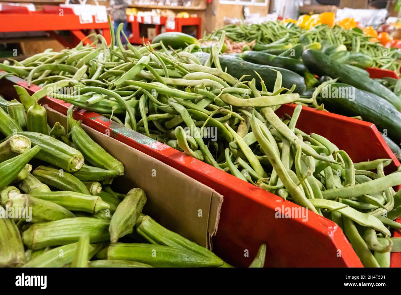 Fresh produce at Jaemor Farm Market in Northeast Georgia. (USA Stock ...