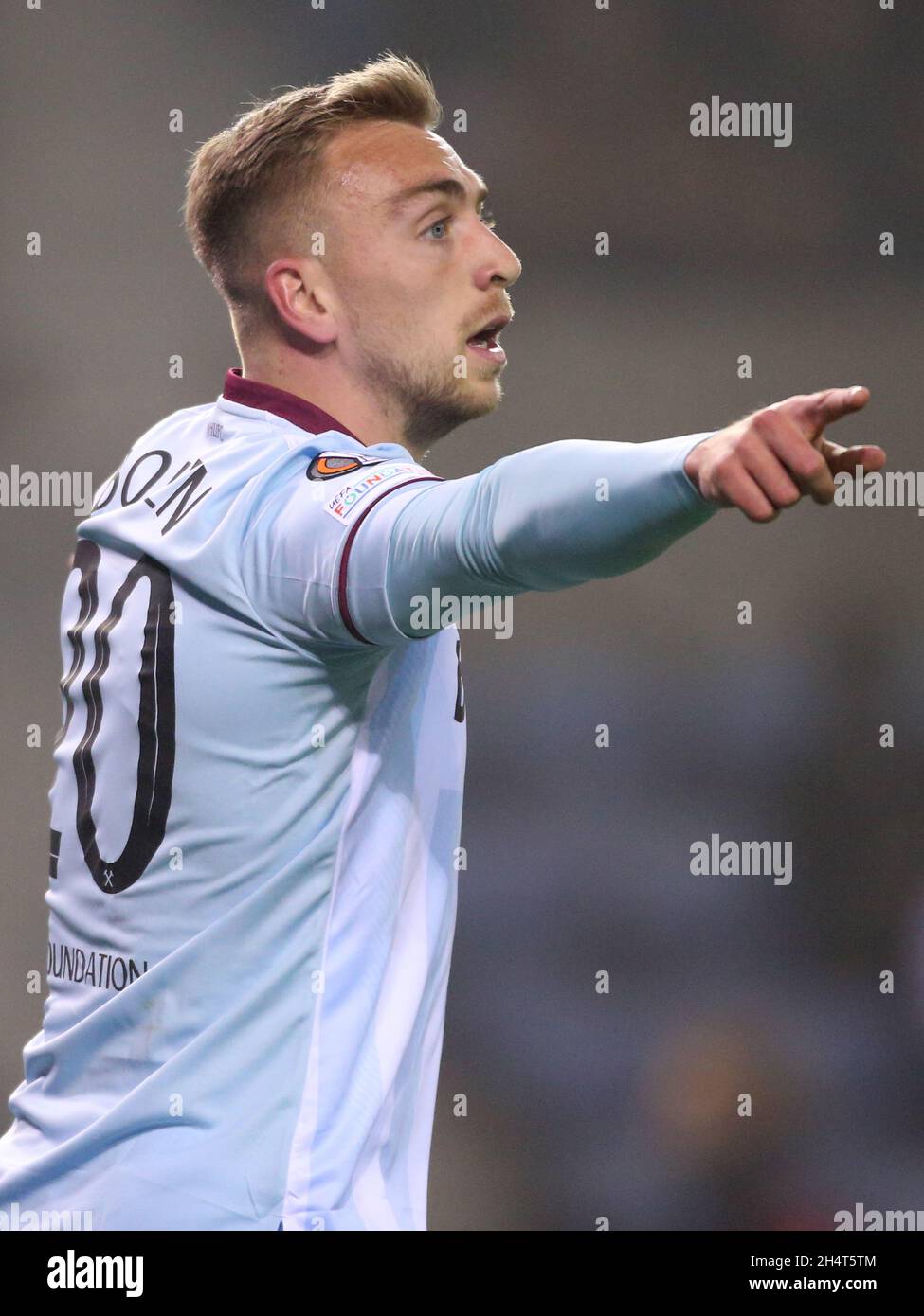 GENK, BELGIUM - NOVEMBER 4: Jarrod Bowen of West Ham United during the ...