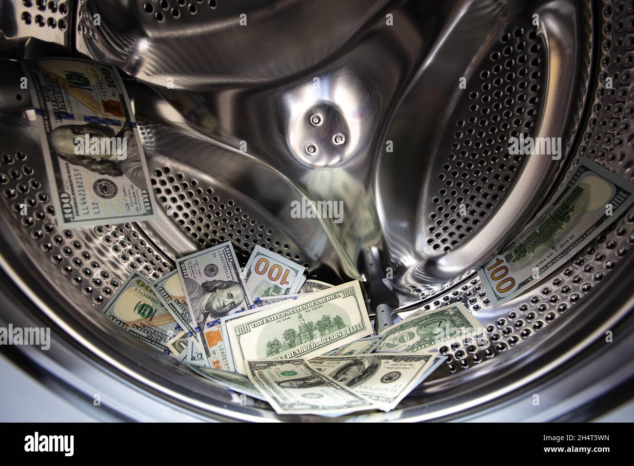 US dollar banknotes in washing machine Stock Photo - Alamy