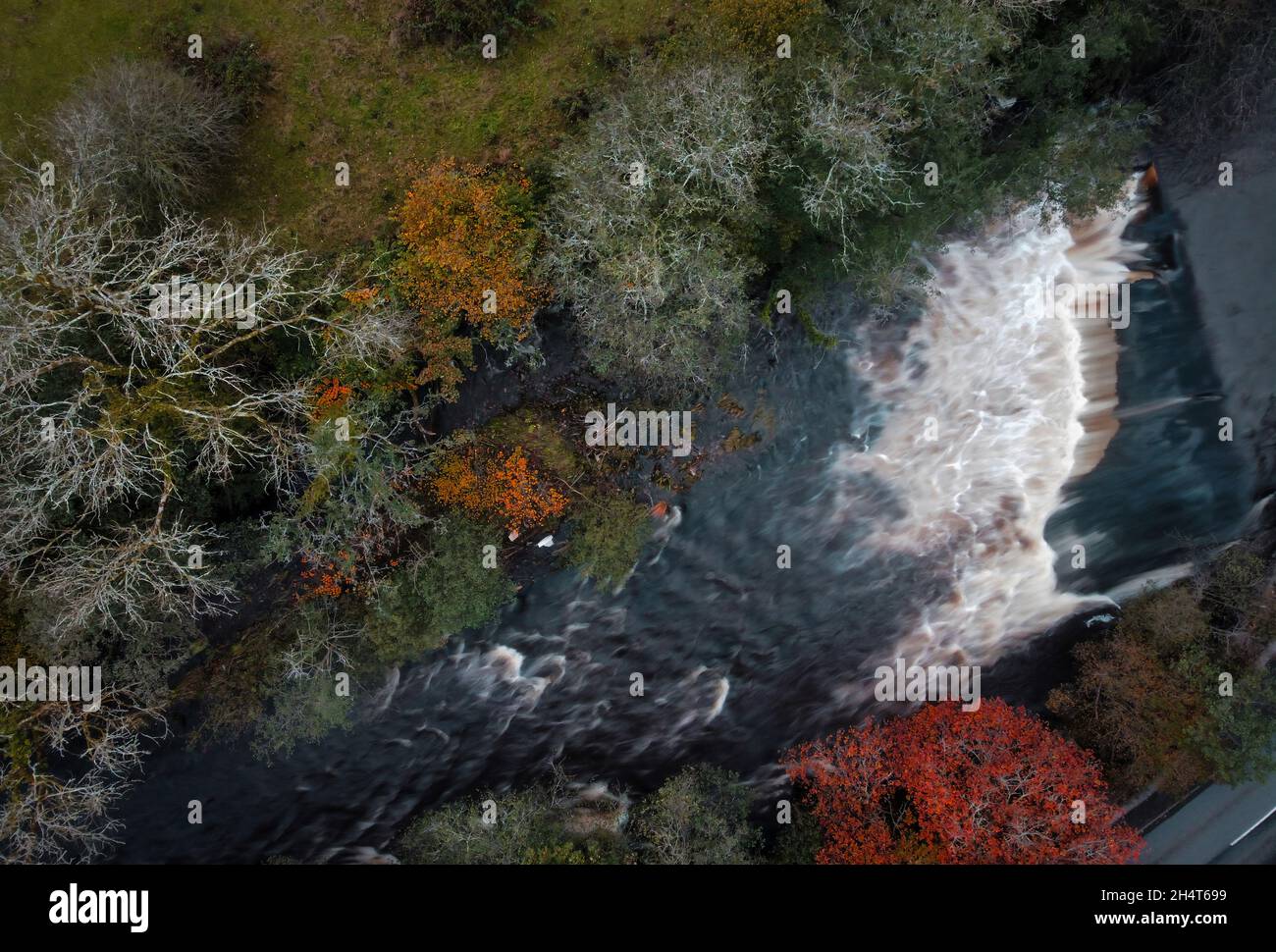 The Afon Twrch, a river that rises in the Black Mountain in South Wales ...