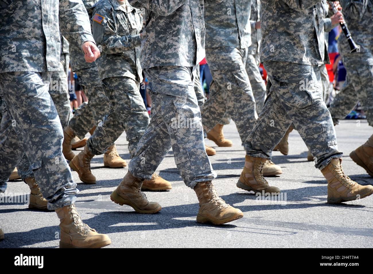 USA army marching band in a parade Stock Photo - Alamy