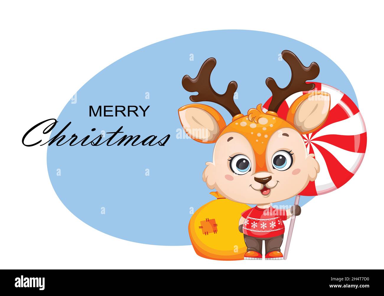 Baby Cute Reindeer Cartoon