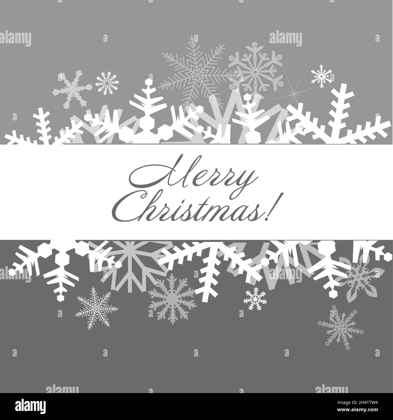Merry Christmas. Gray background with snowflakes Vector illustration ...
