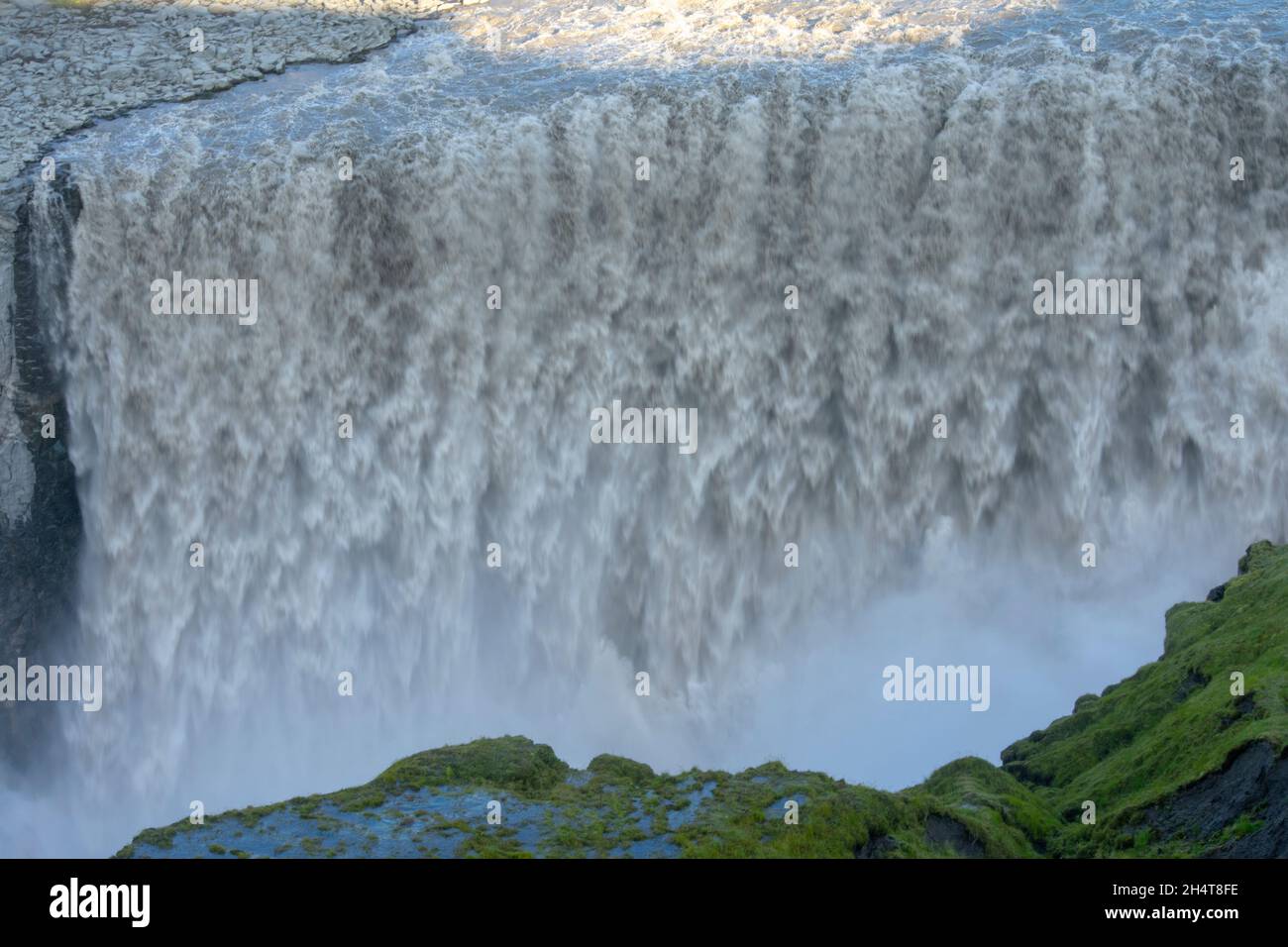 Landscape of water crashing at Detifoss waterfall Iceland Stock Photo ...