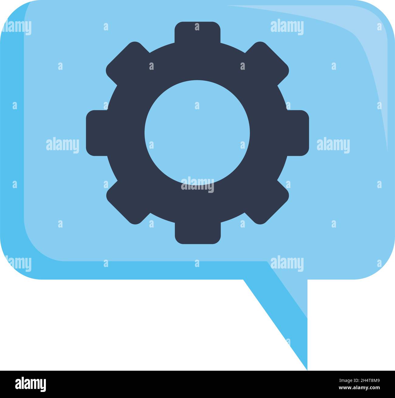 gear in speech bubble Stock Vector Image & Art - Alamy