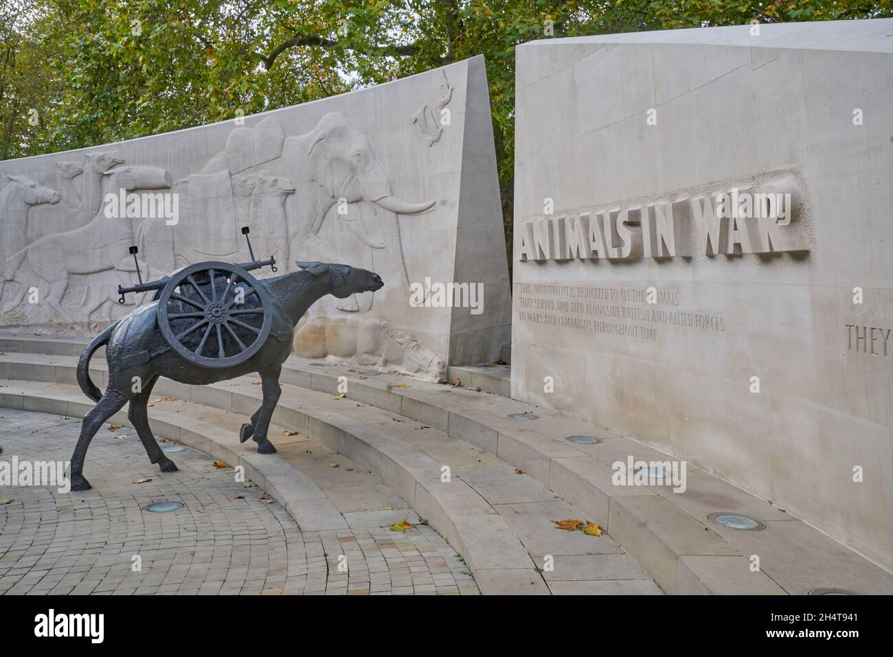 Animals in war memorial Stock Photo - Alamy