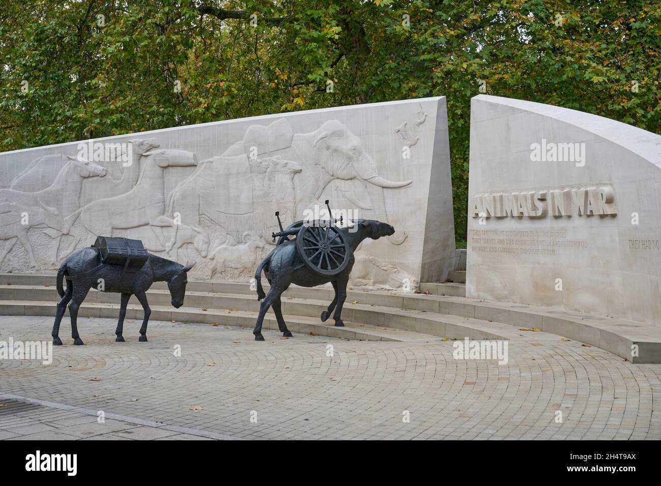 Animals in war memorial Stock Photo - Alamy