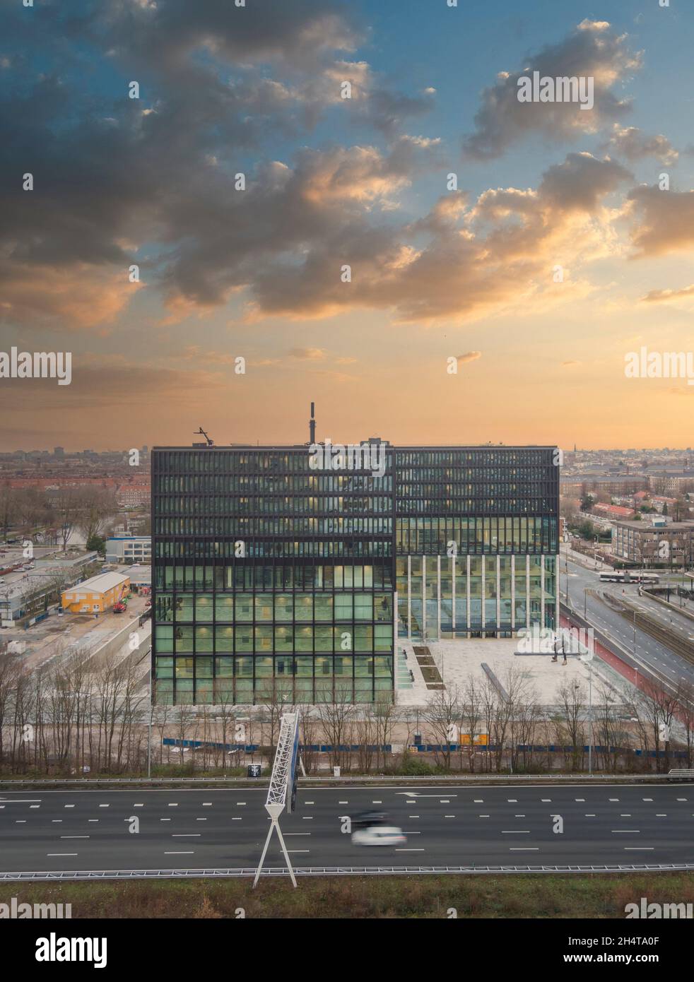 Exterior facade view. Courthouse Amsterdam, Amsterdam, Netherlands ...