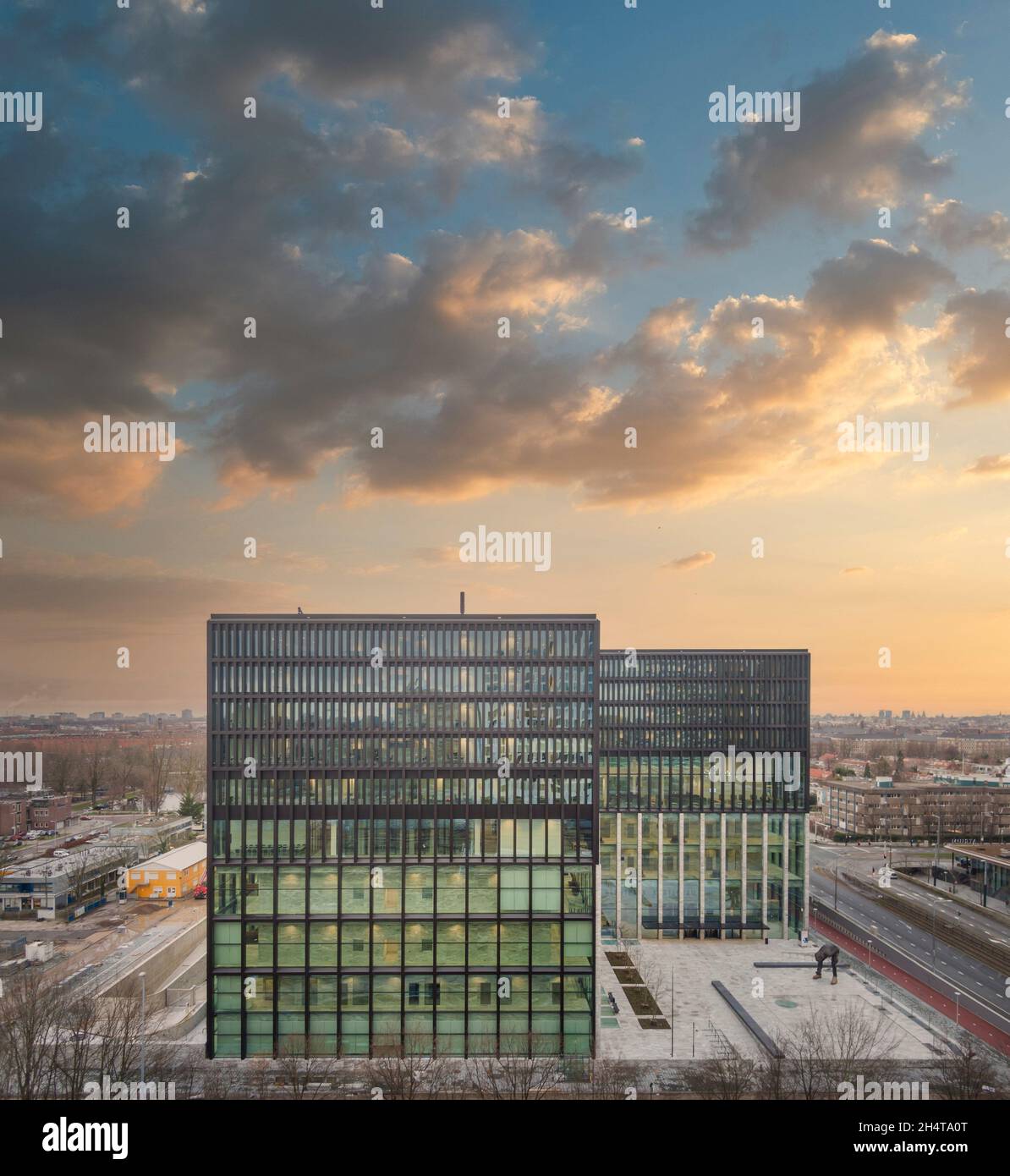 Exterior facade view. Courthouse Amsterdam, Amsterdam, Netherlands ...