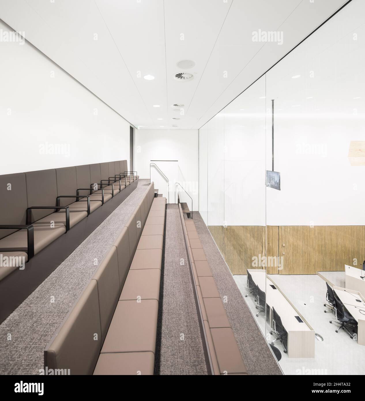Courtroom interior view. Courthouse Amsterdam, Amsterdam, Netherlands ...